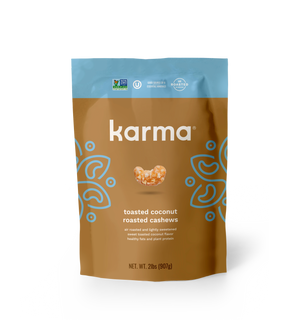 Karma Nuts Toasted Coconut Roasted Cashews, air roasted, sweet, salted ...