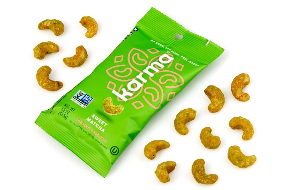 Karma Nuts Sweet Matcha Roasted Cashews, air roasted, salted, earthy ...