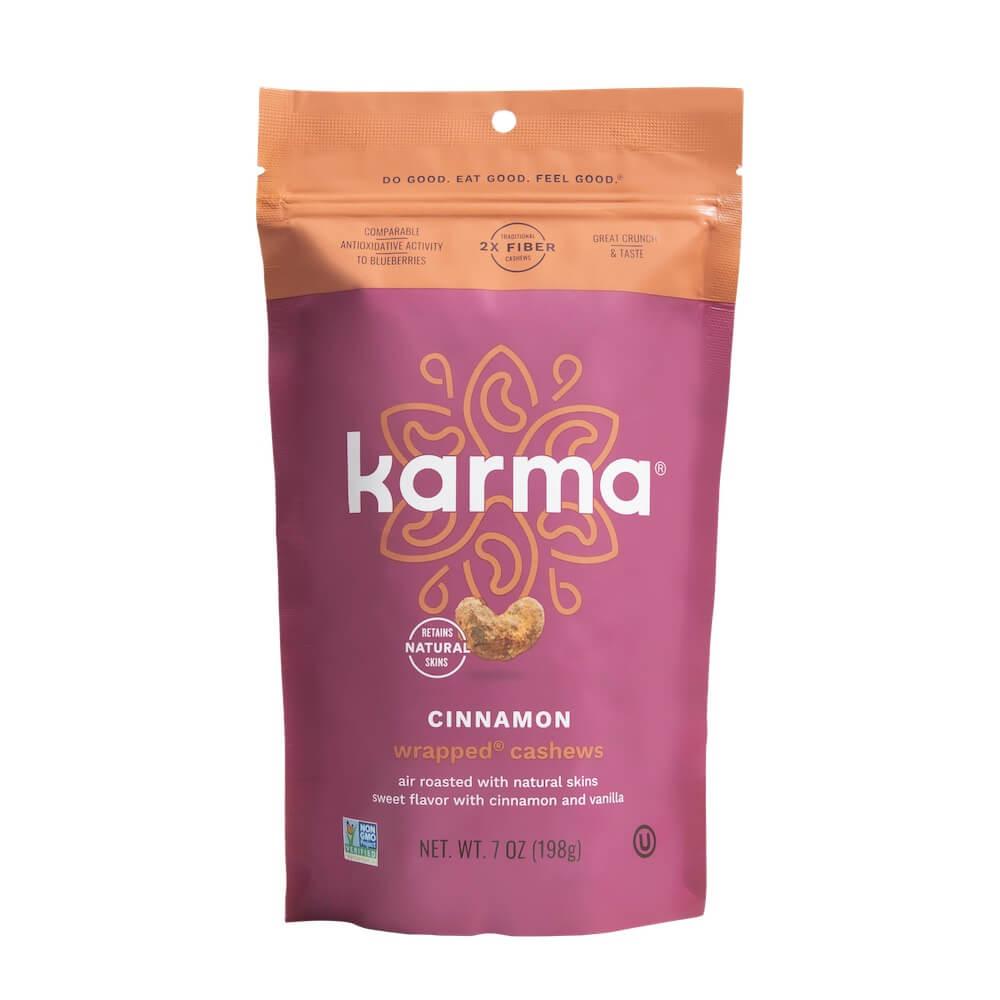 Karma Nuts Cinnamon Wrapped® Cashews, Air-Roasted, sweet, salted ...