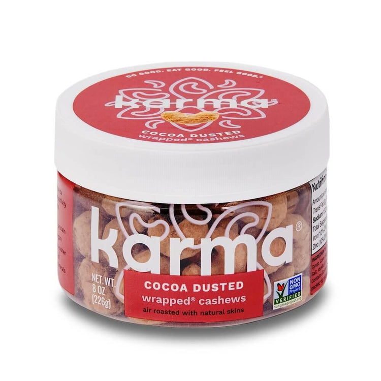 Cocoa Dusted Wrapped® Cashews – KARMA NUTS