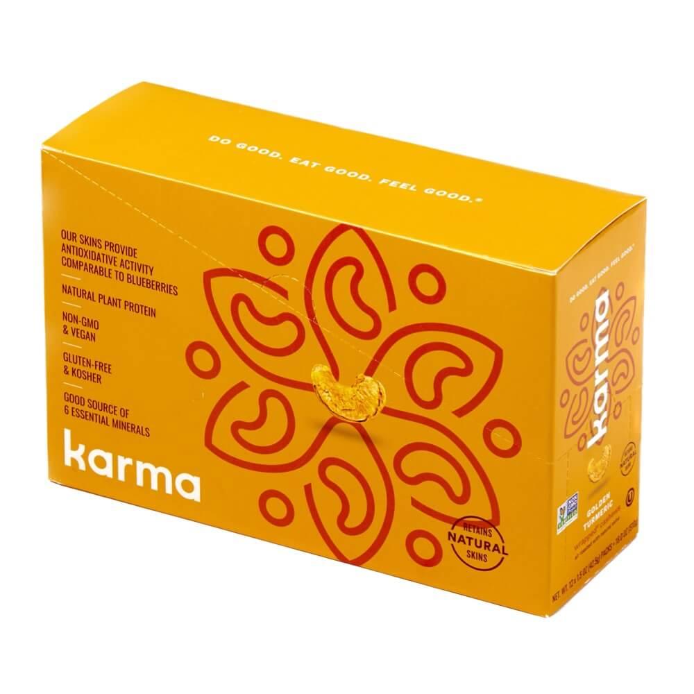 Karma Nuts Golden Turmeric Wrapped® Cashews, air roasted, salted ...