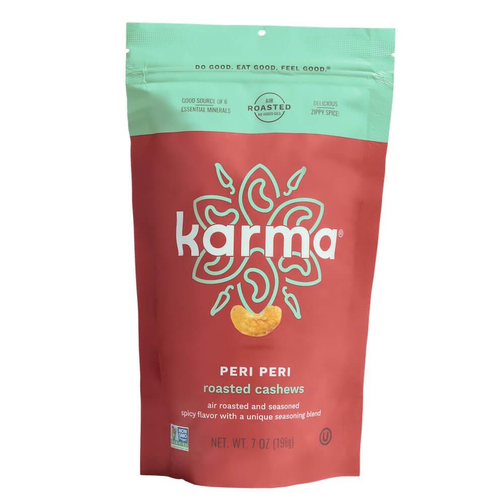 Karma Nuts Peri Peri Roasted Cashews, salted, air roasted, spicy ...