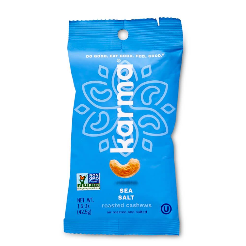 Karma Nuts Sea Salt Roasted Cashews, Air Roasted, Salted, Non GMO ...