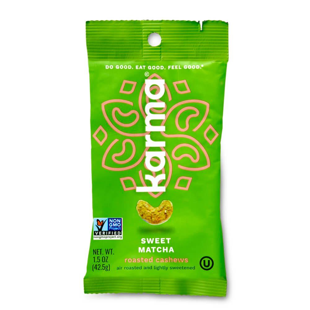 Karma Nuts Sweet Matcha Roasted Cashews, air roasted, salted, earthy ...